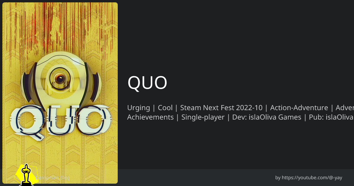QUO • Demoman Blog • รีวิวเกมอะไรไม่รู้